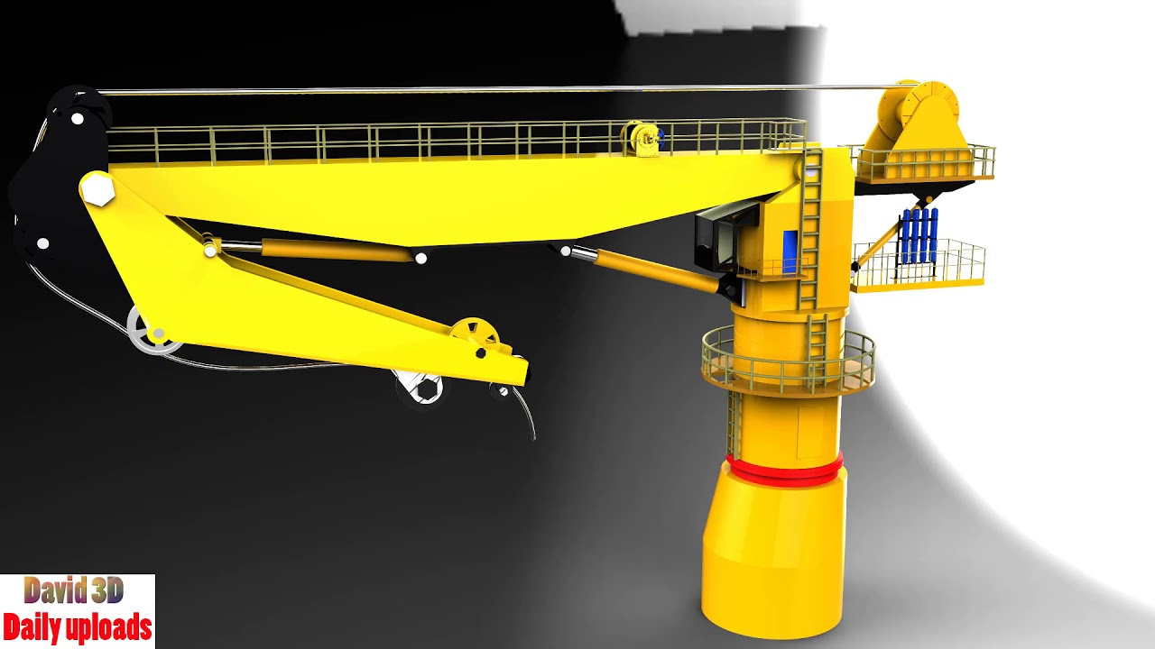 16000mm knuckle boom crane || idea mechanisms #100252 - YouTube