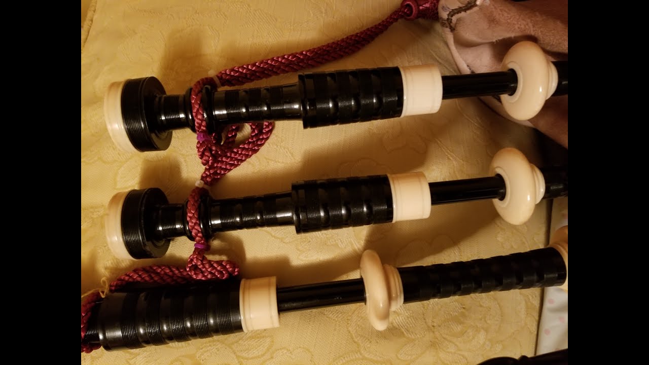 Vintage Robertson bagpipes - YouTube