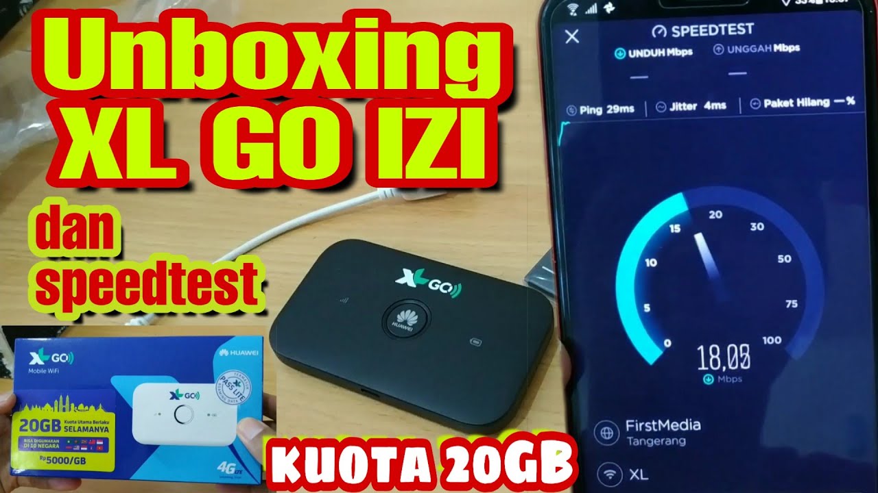 Unboxing XL GO IZI dan speedtest | XL GO | kuota 20GB | XL GO IZI ...