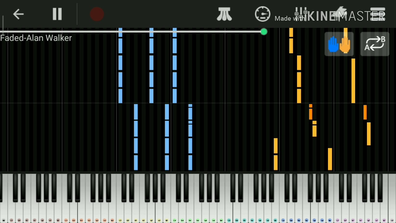 Faded - keyboard ( double handed ) | Rocking Piano songs | - YouTube