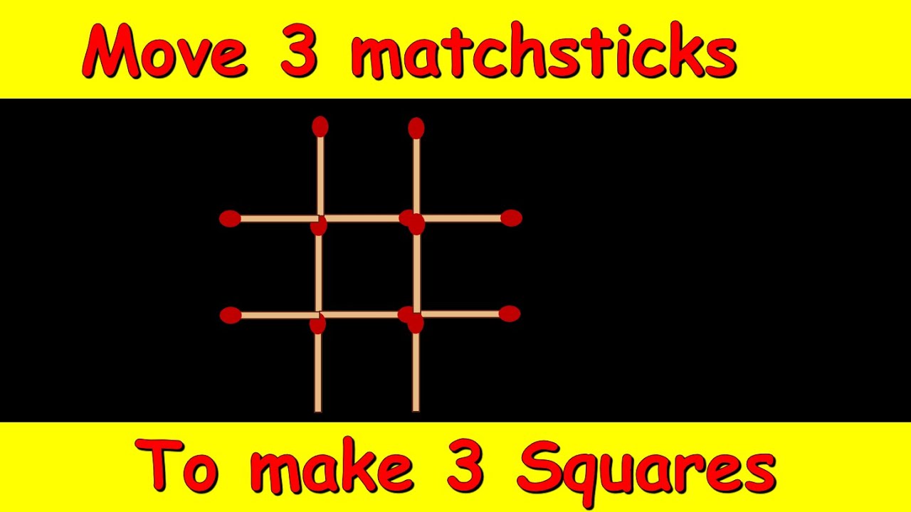 3 Matchstick Puzzles with Answers || Test your Intelligence - YouTube