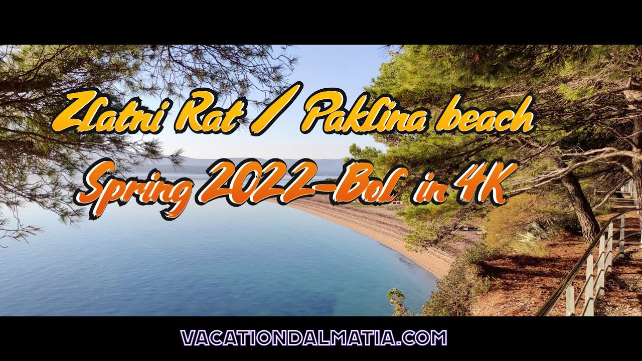 Beautiful West side of Zlatni Rat beach included FKK Paklina Beach ...
