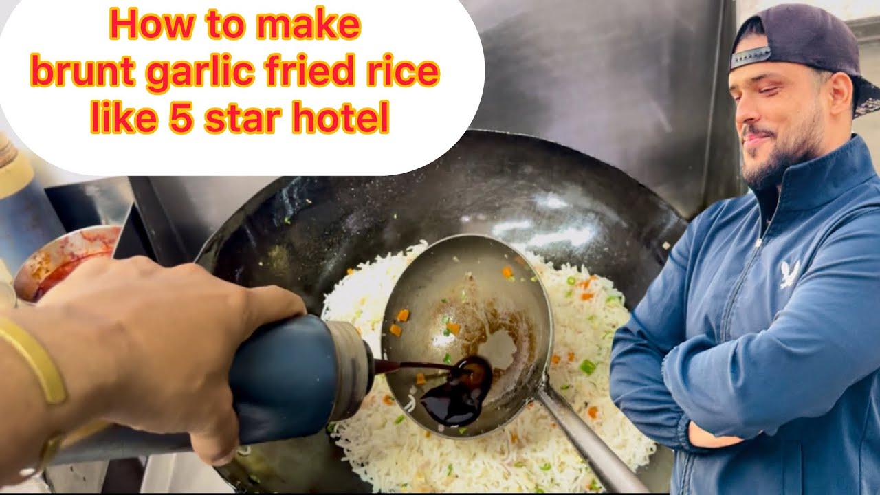 How to make brunt garlic fried rice like 5 star hotel - YouTube