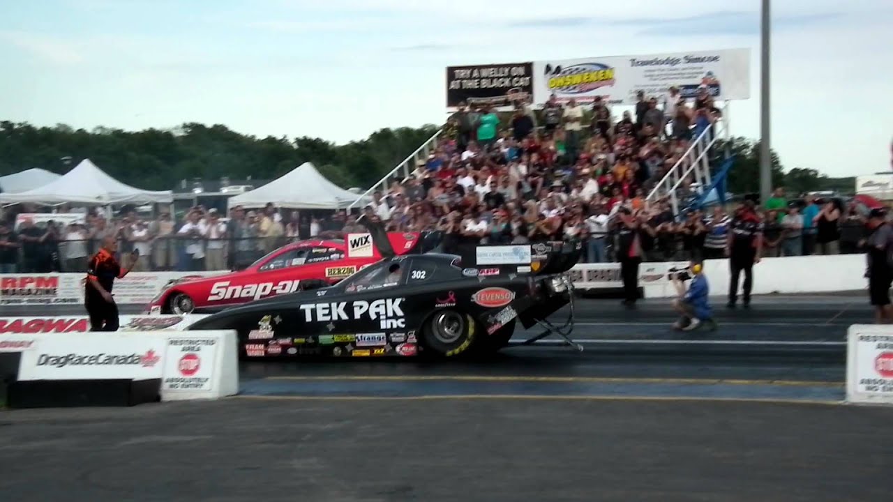 Nitro Dragster Burnout at Drag Strip - YouTube