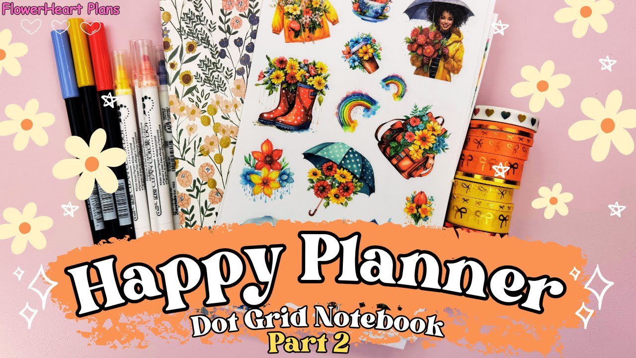 Happy Planner Dot Grid Notebook Part 2 - Decorating notes pages with ...