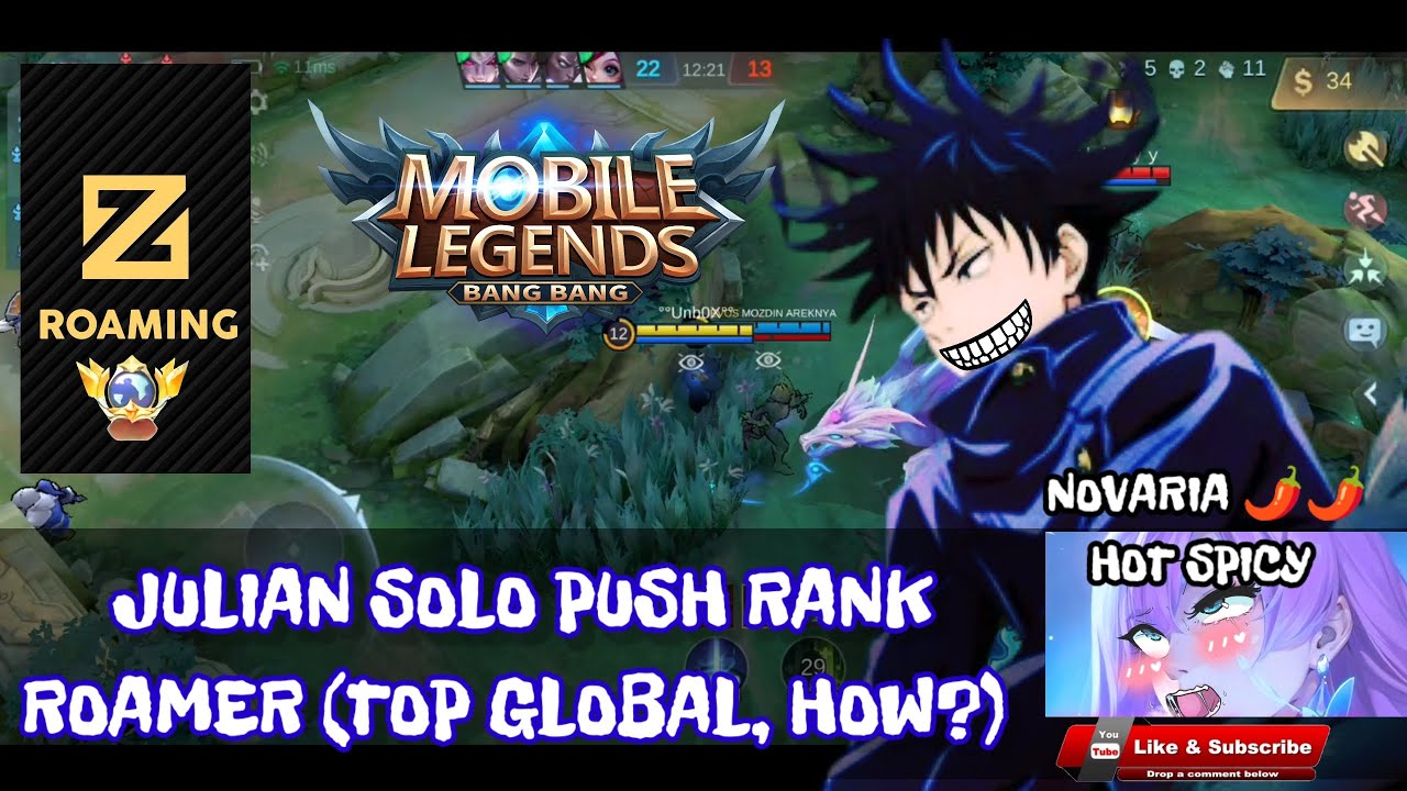 Julian Game Play : Solo Push Rank || Mode Roamer ( TOP GLOBAL, HOW ...