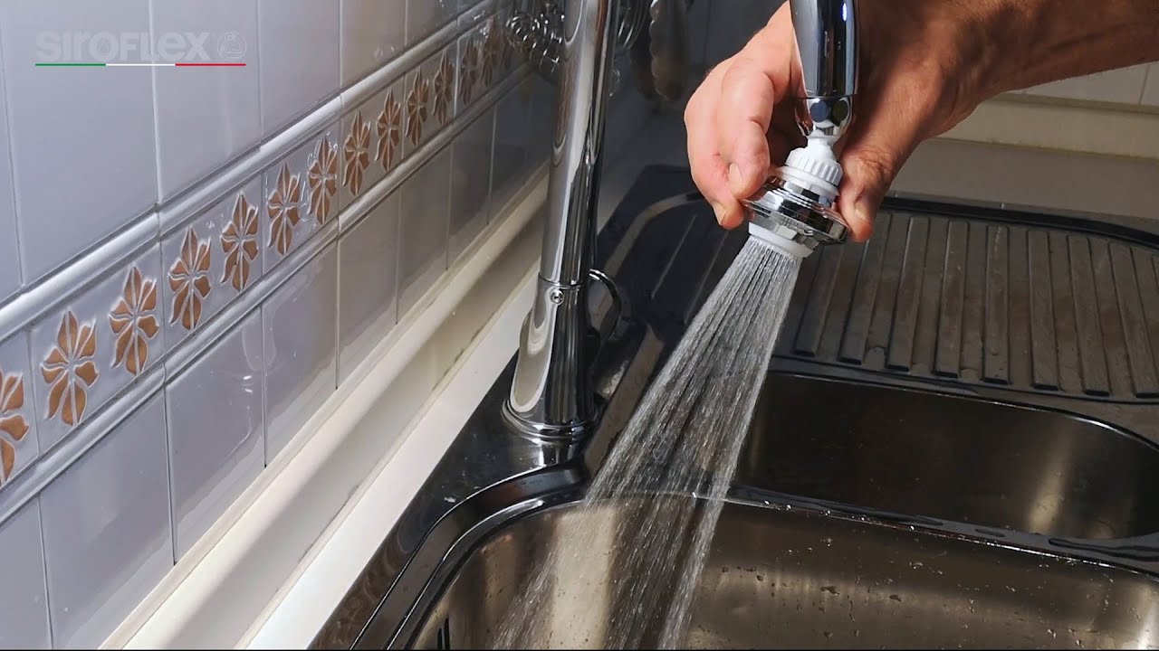 Deluxe double swivel tap sprayer - Siroflex - YouTube