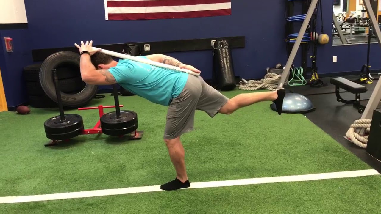 Single leg RDL with PVC pipe - YouTube