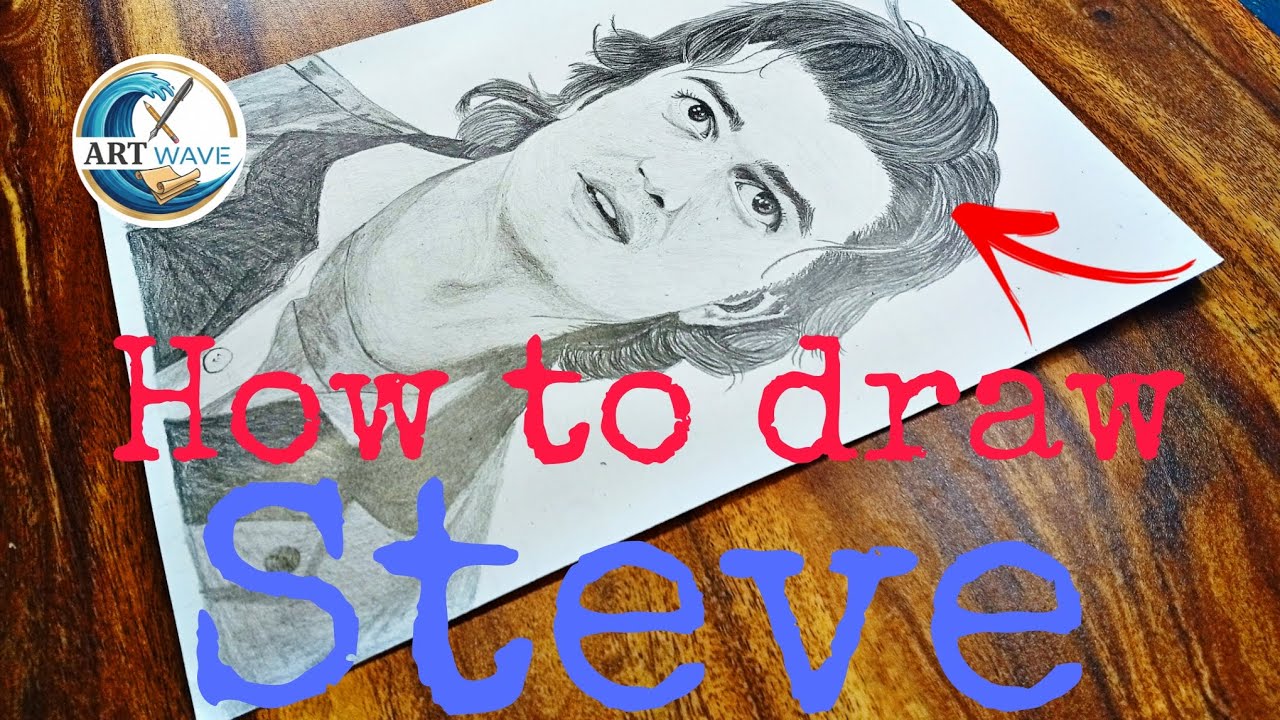 How to draw steve Harrington with pencil - YouTube