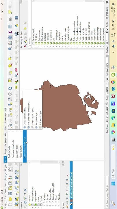 Cara menggunakan Reproject Layer (QGIS) by Julian Nadhif NIM 2313511069 ...