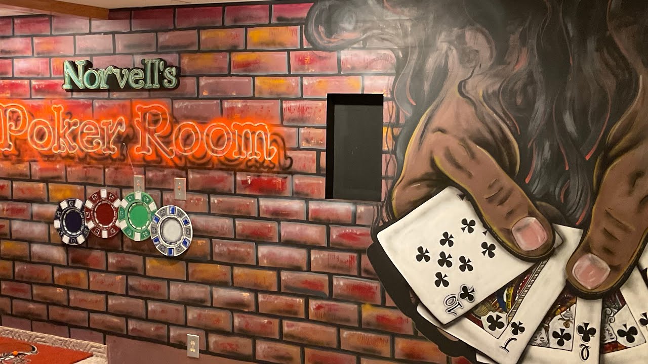 PAINTING! Awesome poker room/man cave mural Timelapse, full process ...