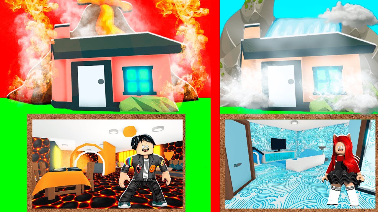 CASA DE AGUA VS CASA DE LAVA en ADOPT ME ROBLOX 😂🤣 - YouTube