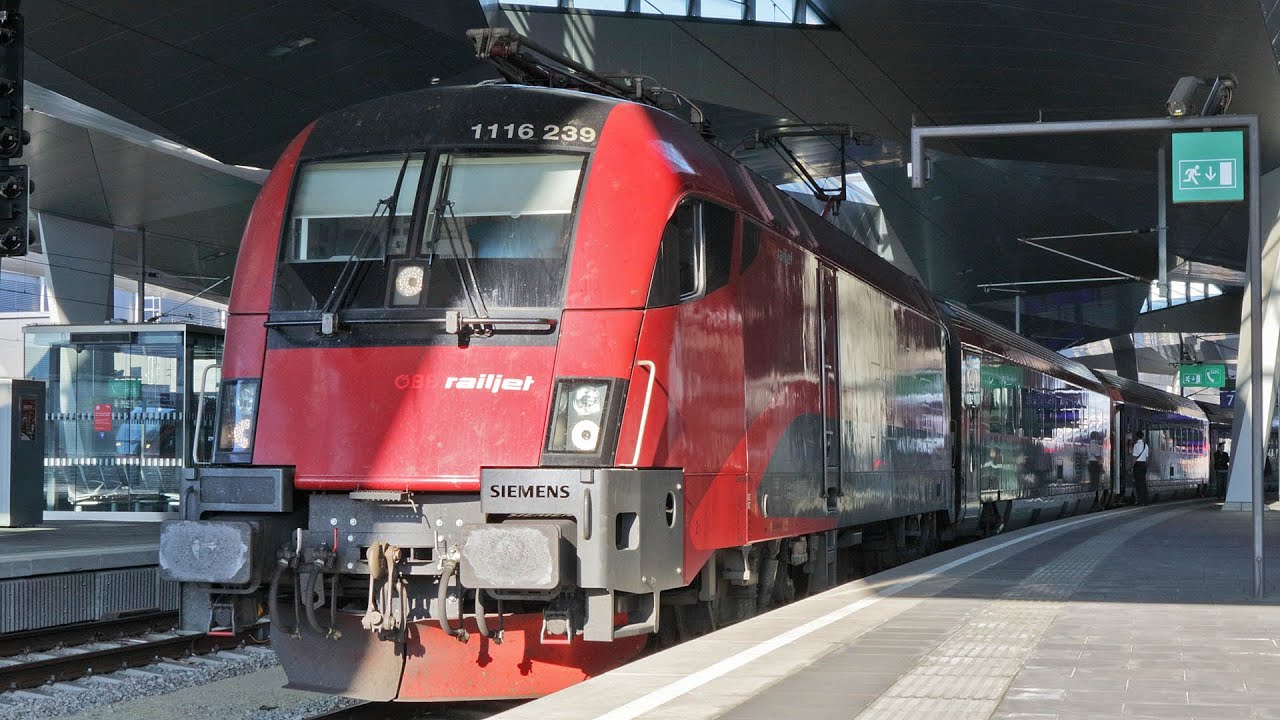 [RailJet] ÖBB RJ 755 For Graz Hbf , SIEMENS ES64U2 | Wien Hbf - YouTube