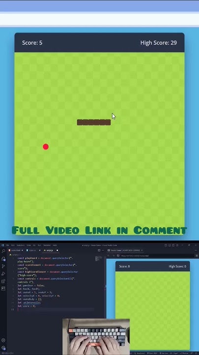 Coding Snake Game in JavaScript #javascript #snakegame #asmr - YouTube