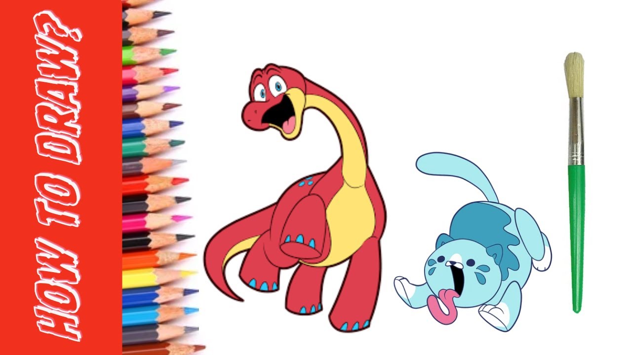 Drawing and Coloring a BRON AND CAT | How To Draw POPPY PLAYTIME ...