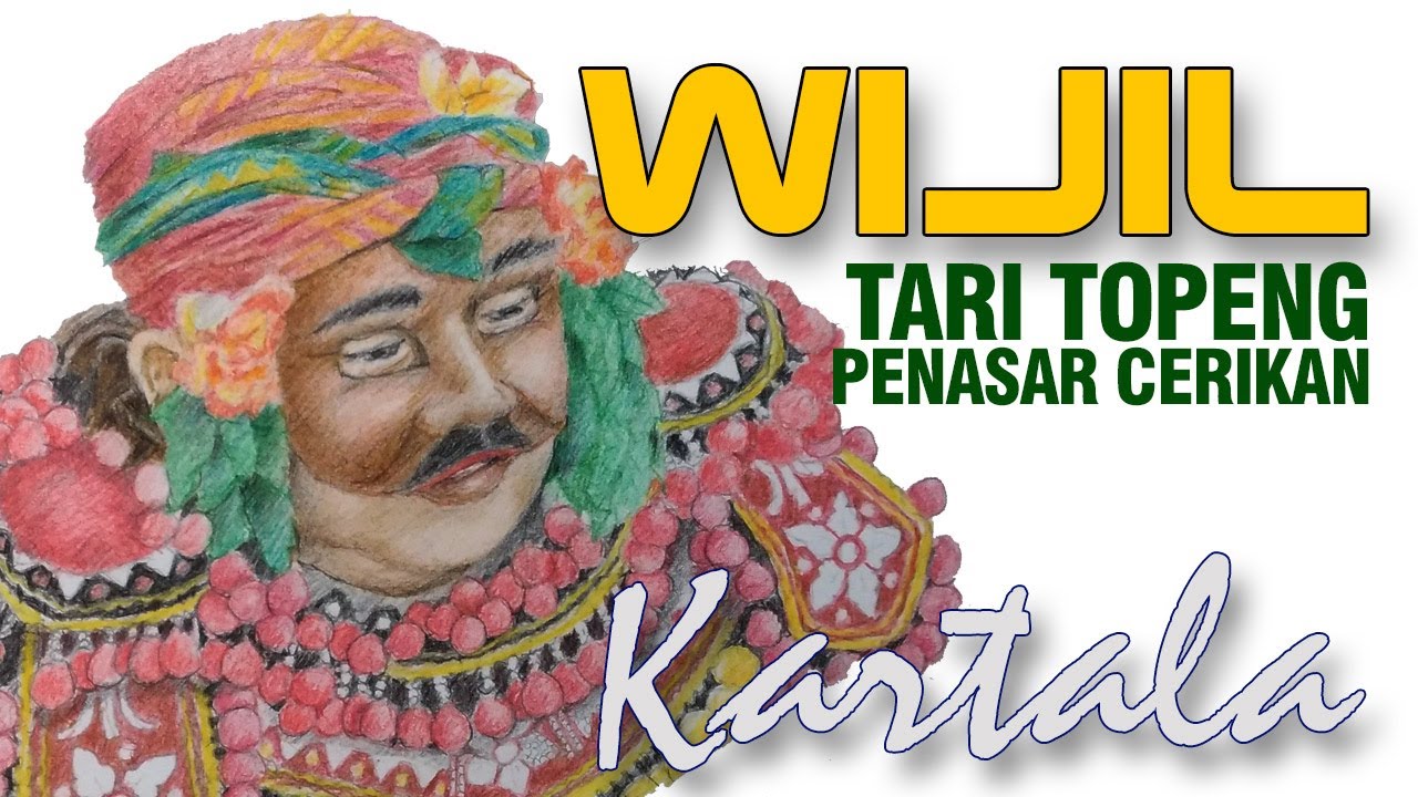 Gambar pensil warna Topeng Penasar Cerikan, Wijil - Kartala - YouTube