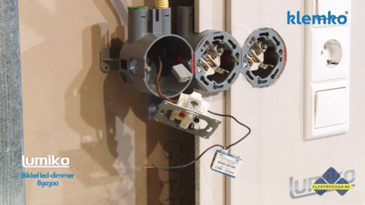 Klemko LED Dimmer Bikkel Plus 100W 890300 - Elektroshop.nl - YouTube