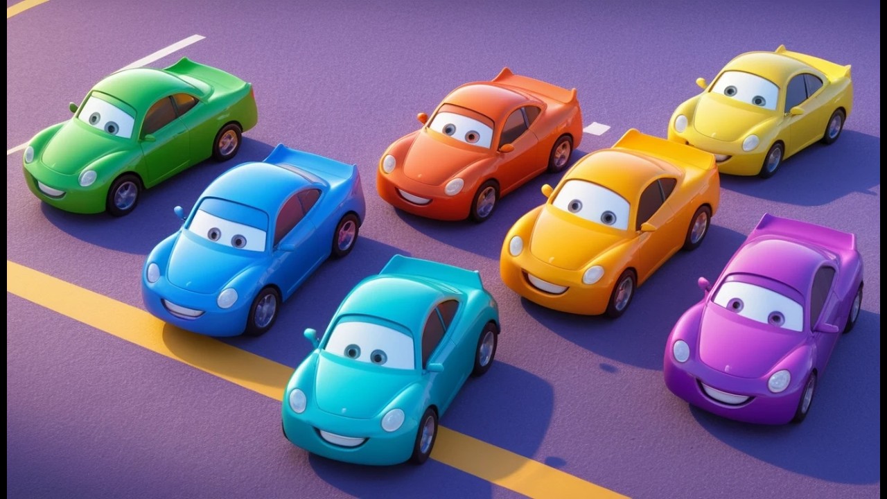 Seven Little Toy Cars Vroom Vroom Vroom | Vehicle Song & Counting Rhyme ...