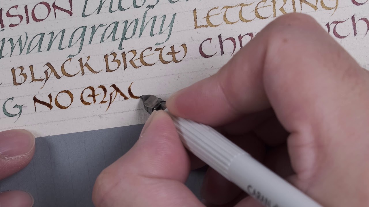 [영문캘리그라피] 비스터잉크 - 다시 봐도 색이 이쁘네요 👻 / [calligraphy] bister ink - YouTube