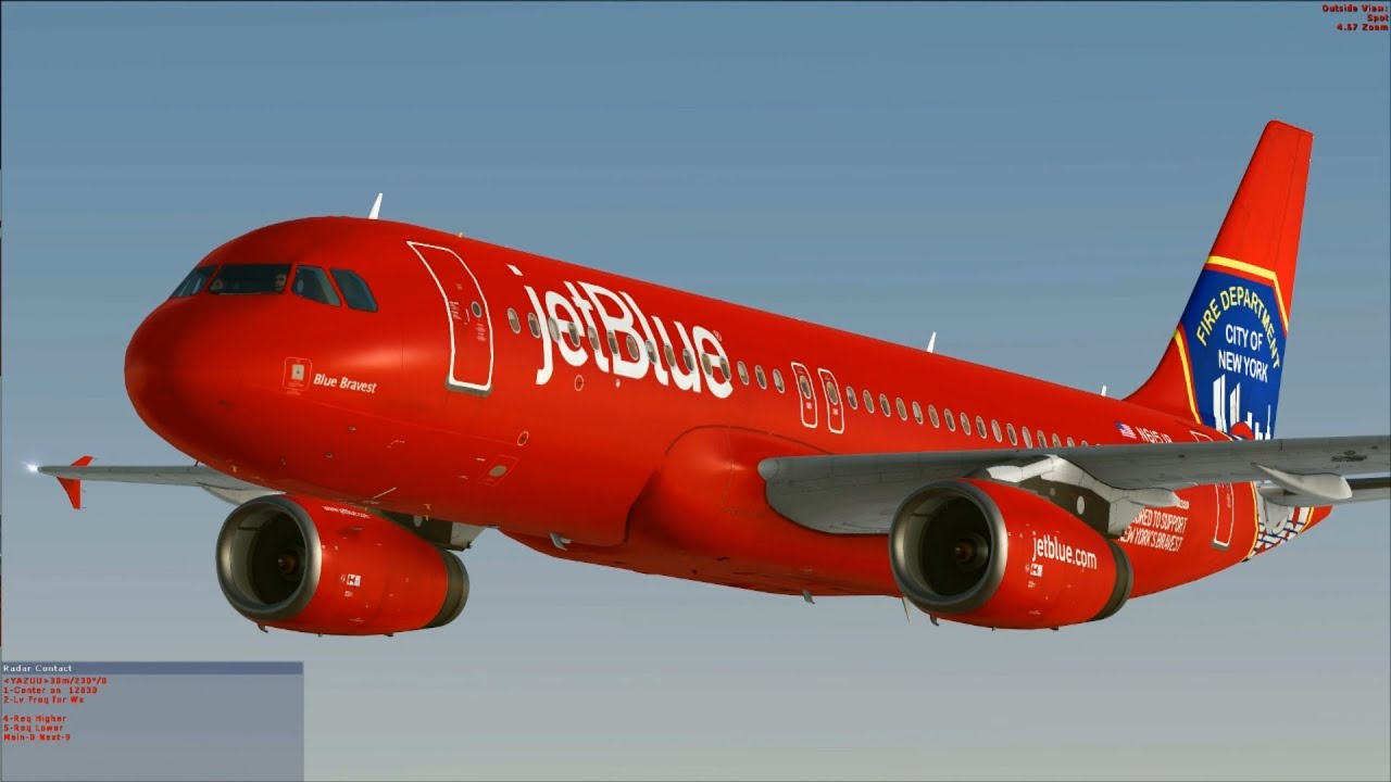 [FSX] jetBlue A320 "Blue Bravest" - YouTube
