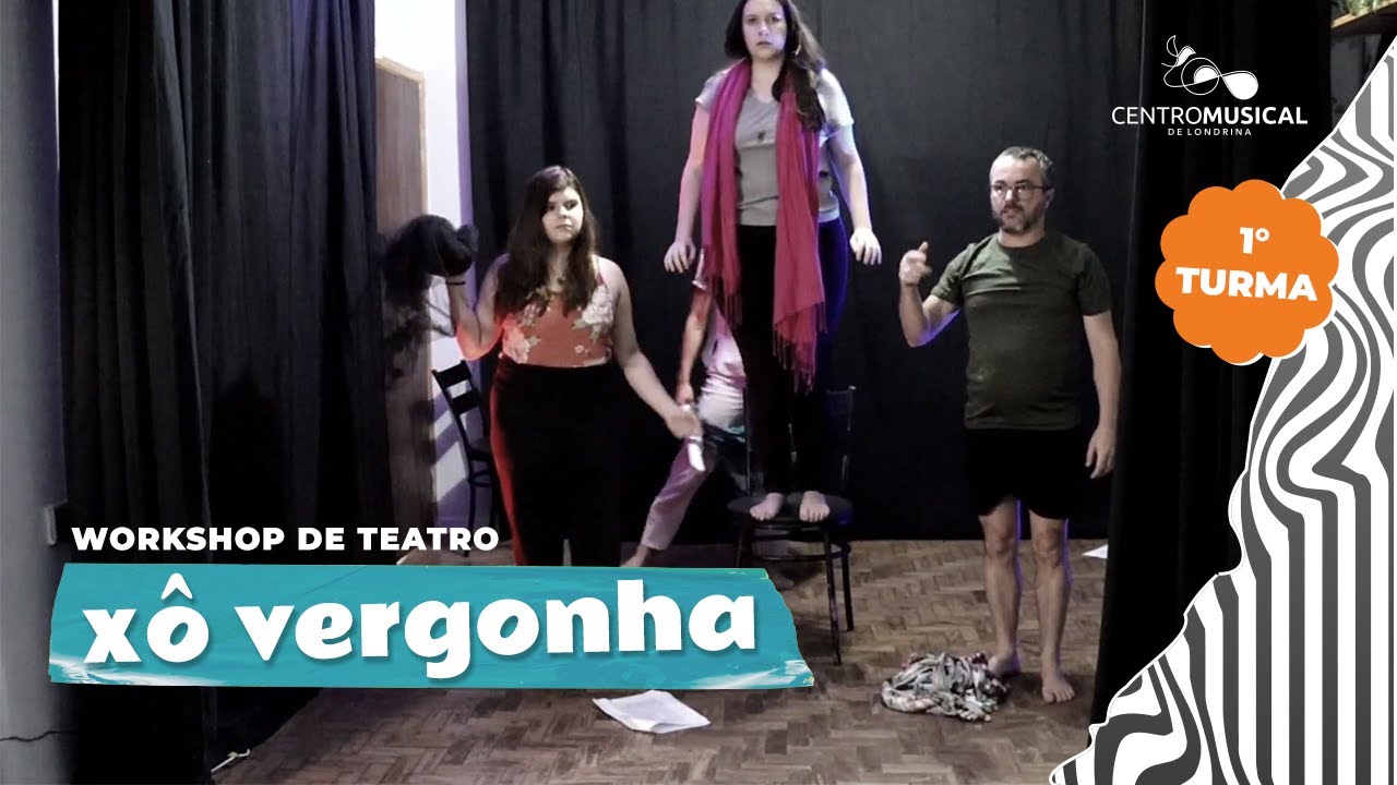 Workshop de Teatro | Xô Vergonha - 1ª montagem de cena inspirada no conto Cooper da Cida. - YouTube