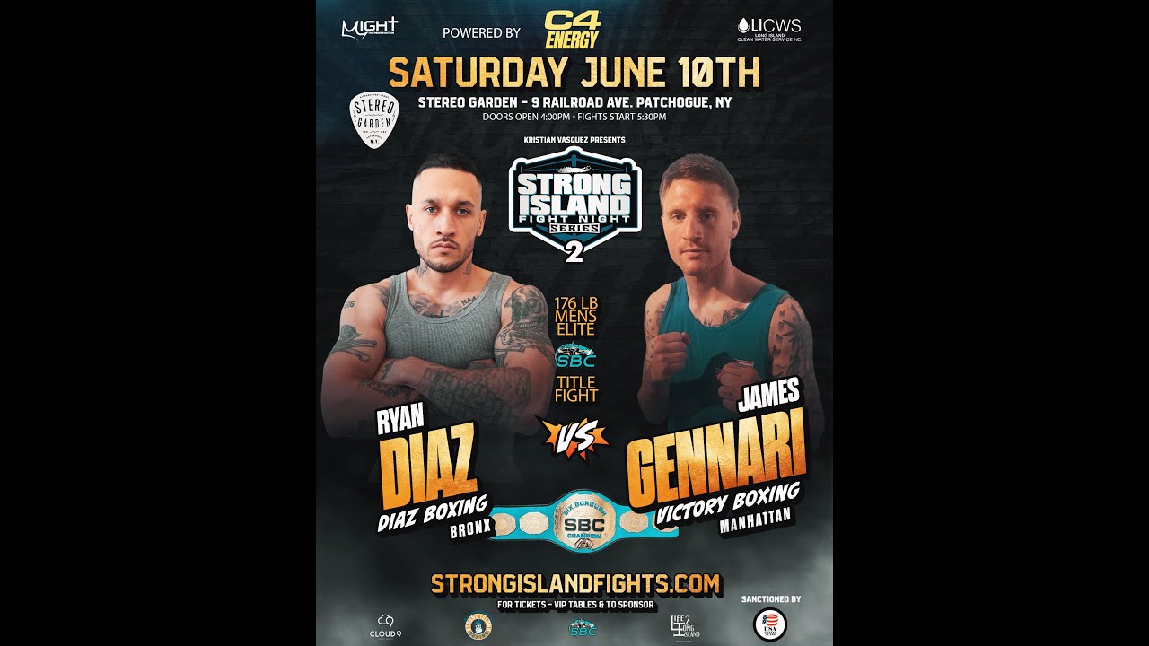 RYAN DIAZ VS JAMES GENNARI 176LB ELITE SBC TITLE - YouTube