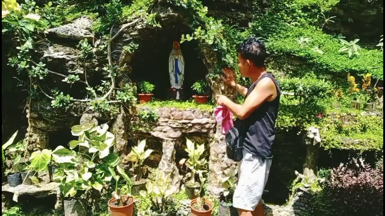 Beautiful Garden Tour with mini Grotto | Relaxing scenery - YouTube