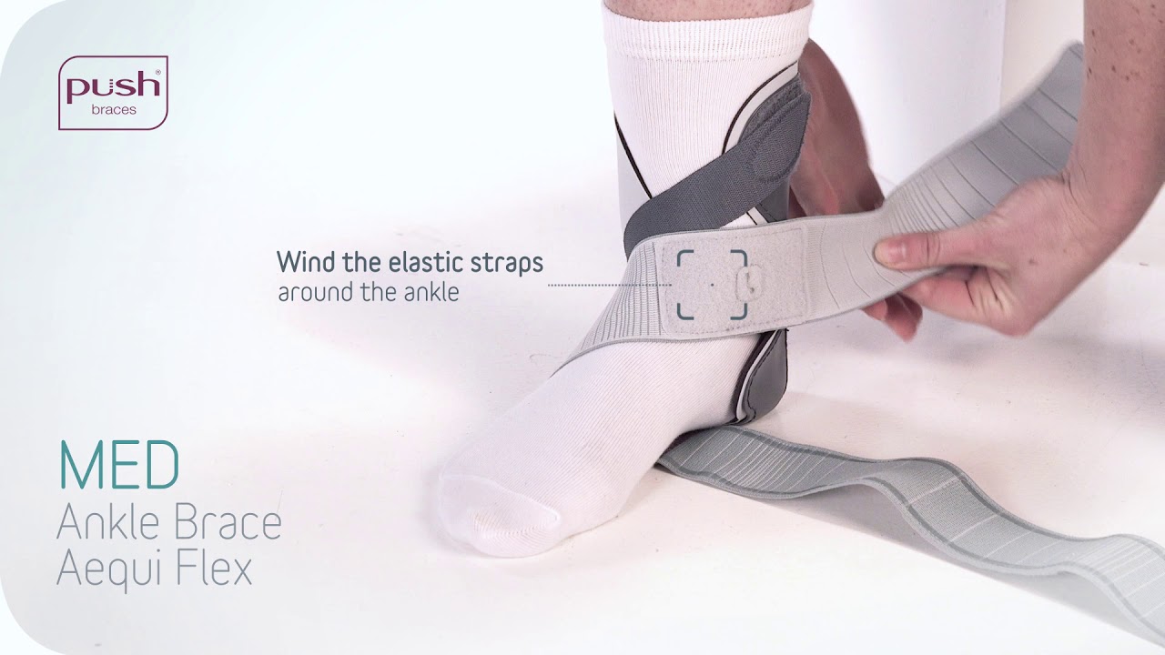 Push med Ankle Brace Aequi Flex available at www.Vivomed.com - YouTube