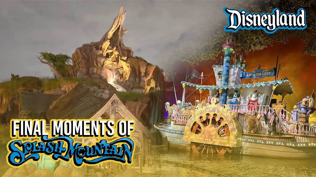 Final Ride and Moments of Splash Mountain at Disneyland - YouTube