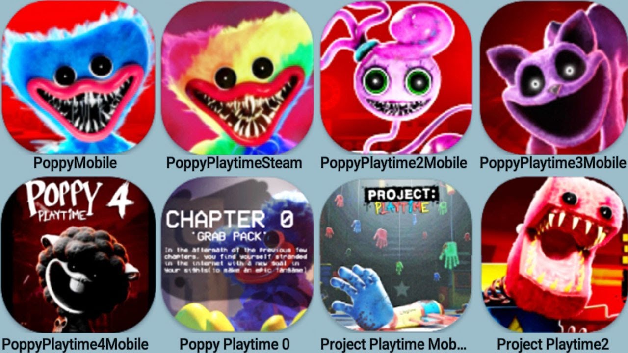 Poppy Playtime Mobile 1+2+3+4 ,Poppy Playtime 0, Project Playtime 1+2 ...