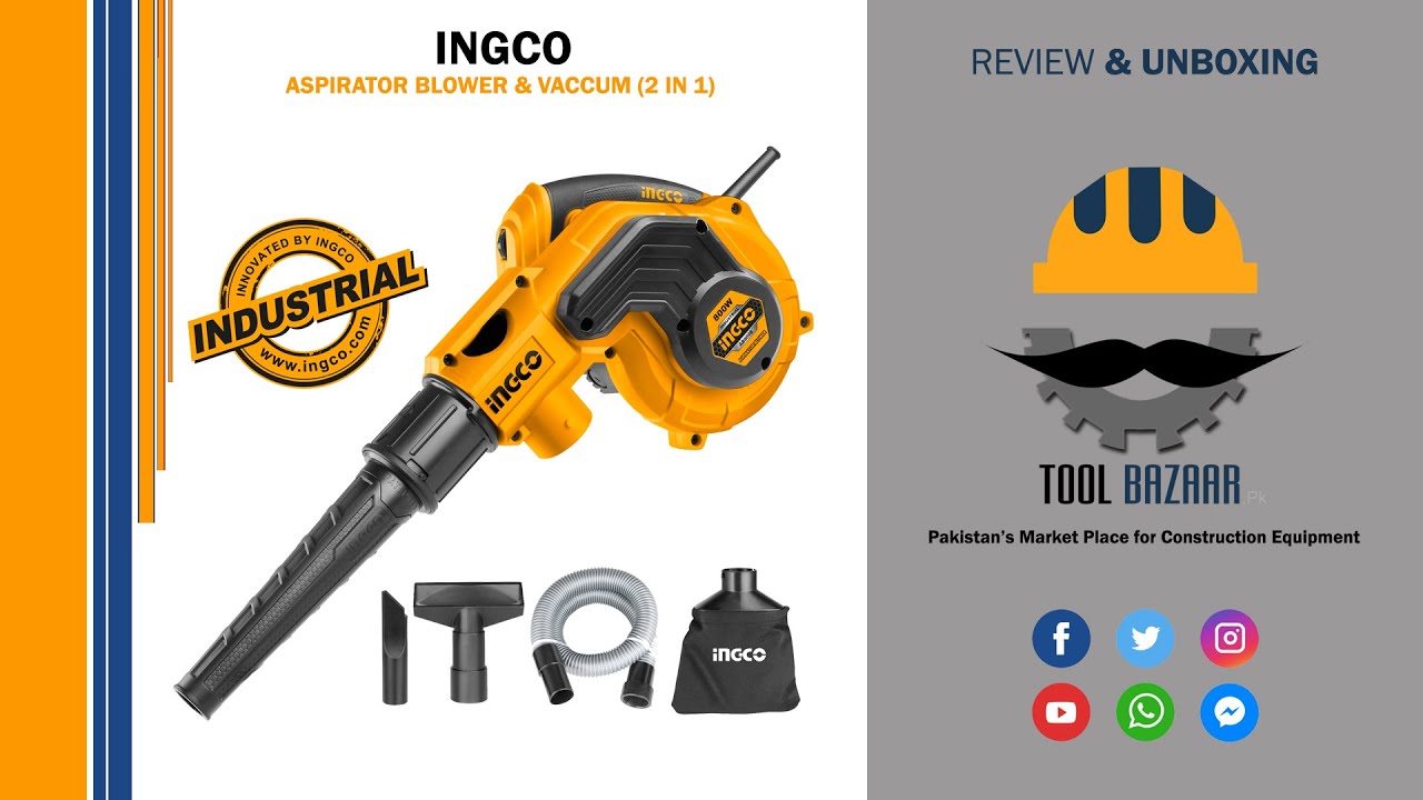 INGCO - Aspirator Blower & Vaccum - 800W - AB8008 - Unboxing - Reviews (Tool Bazaar - Pakistan ...