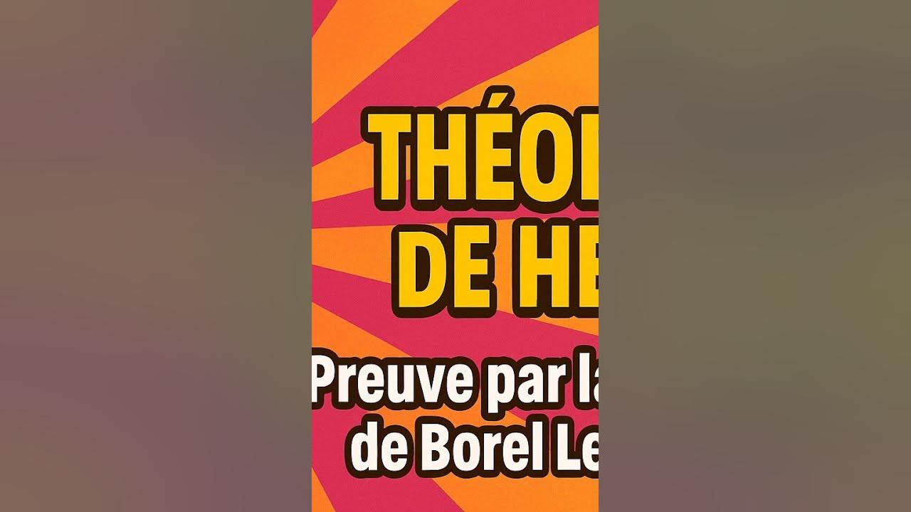 Propriété de Borel Lebesgue et Théorème de Heine 🔥 L3 - YouTube
