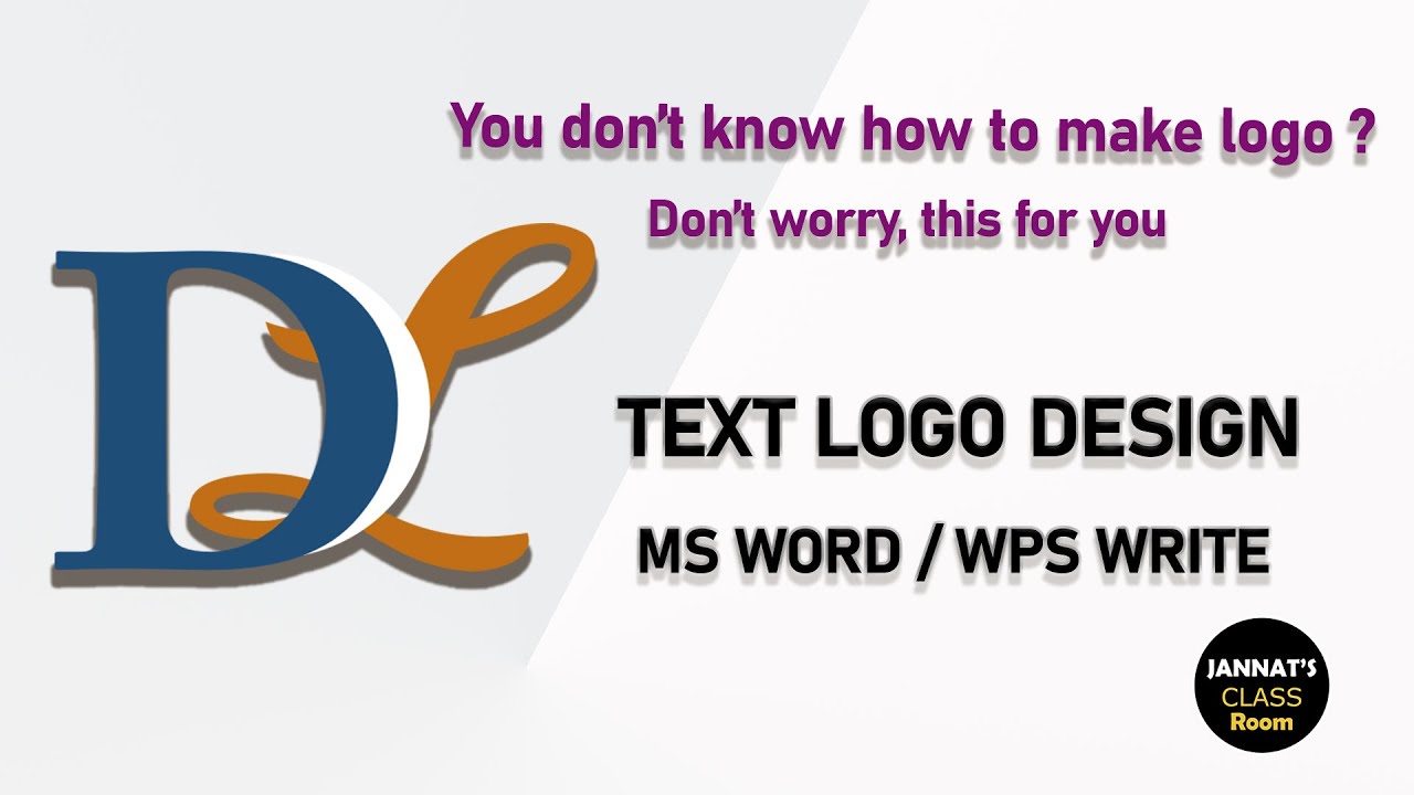 How to design a logo in MS Word or WPS Office || Simple logo design ...
