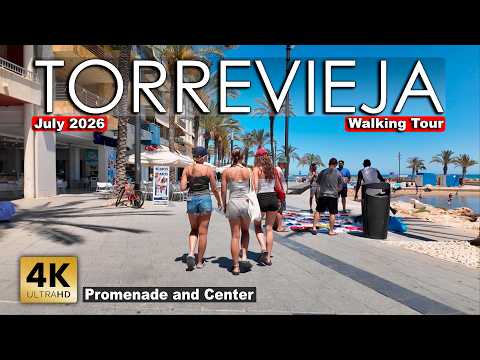 Torrevieja - Promenade & Center, July 3, 2026 - Spain | Costa Blanca - Walking tour [4k 60fps]