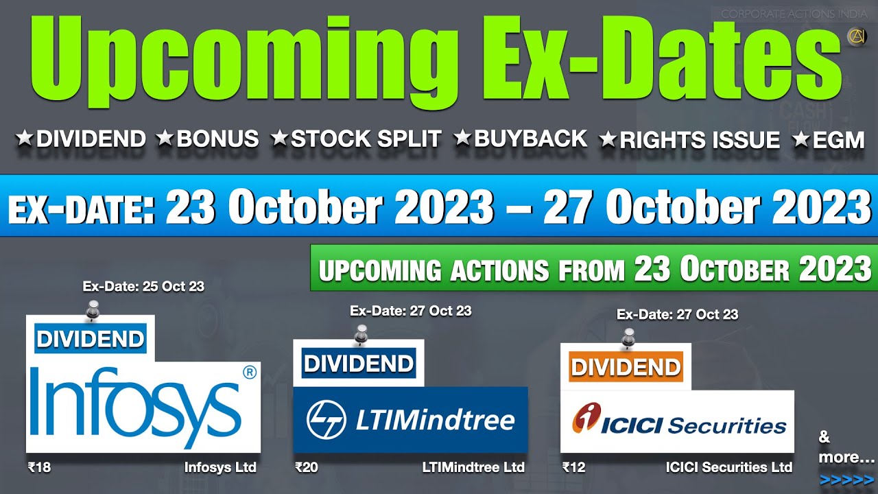 Upcoming Ex-Dates: 23 October 2023 – 27 October 2023 | Upcoming ...