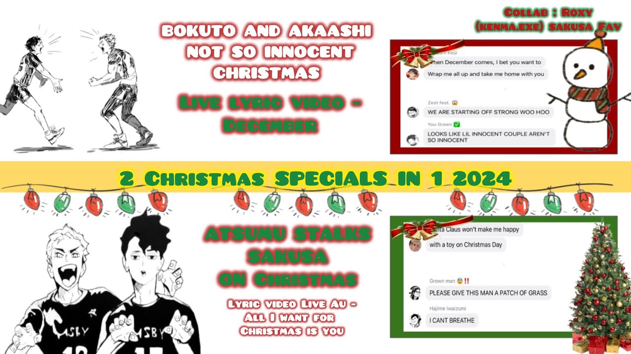 Christmas special Haikyuu Text 2024 || Live Au Lyric || Funny and ...