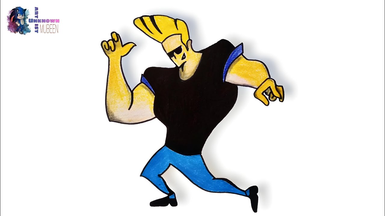 How to Draw Cartoon Character "Johnny Bravo" Step by Step ...
