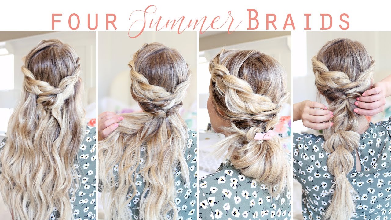 Four Summer Braids | Buildable Hairstyles | Mixed Braids | Twist Me ...