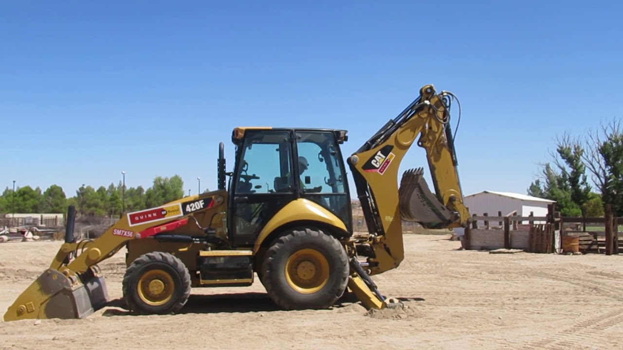 Cat Backhoe Start up procedures by Operator Baker - YouTube