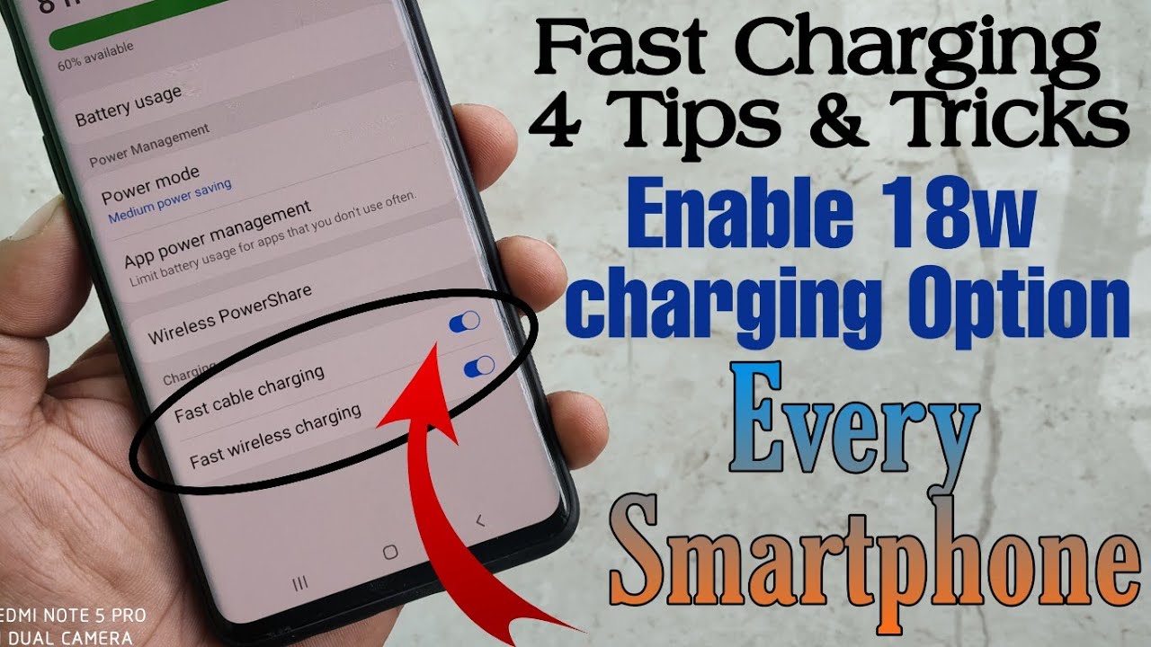 Enable 18w Charging option Every Smartphone || Fast Charging Option ...