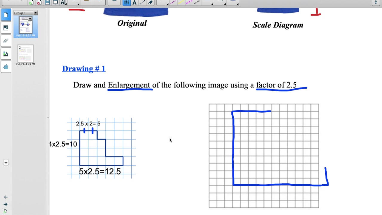 Drawing Enlargements and Reductions - YouTube