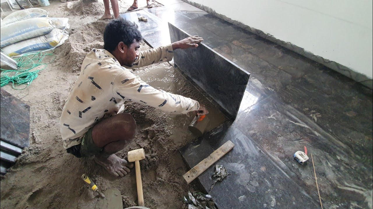 Granite Techniques of Flooring_Living Hall 2×4ft Granite Tile ...