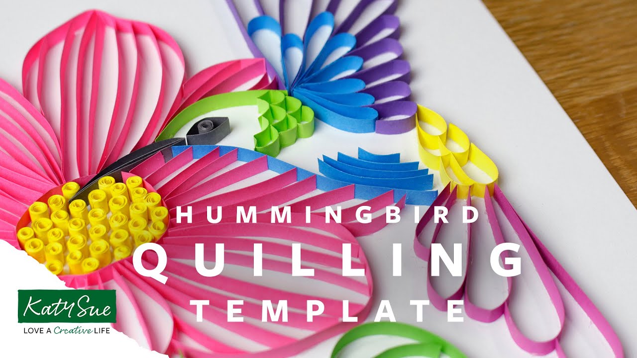 Paper Quilling Hummingbird Template - YouTube