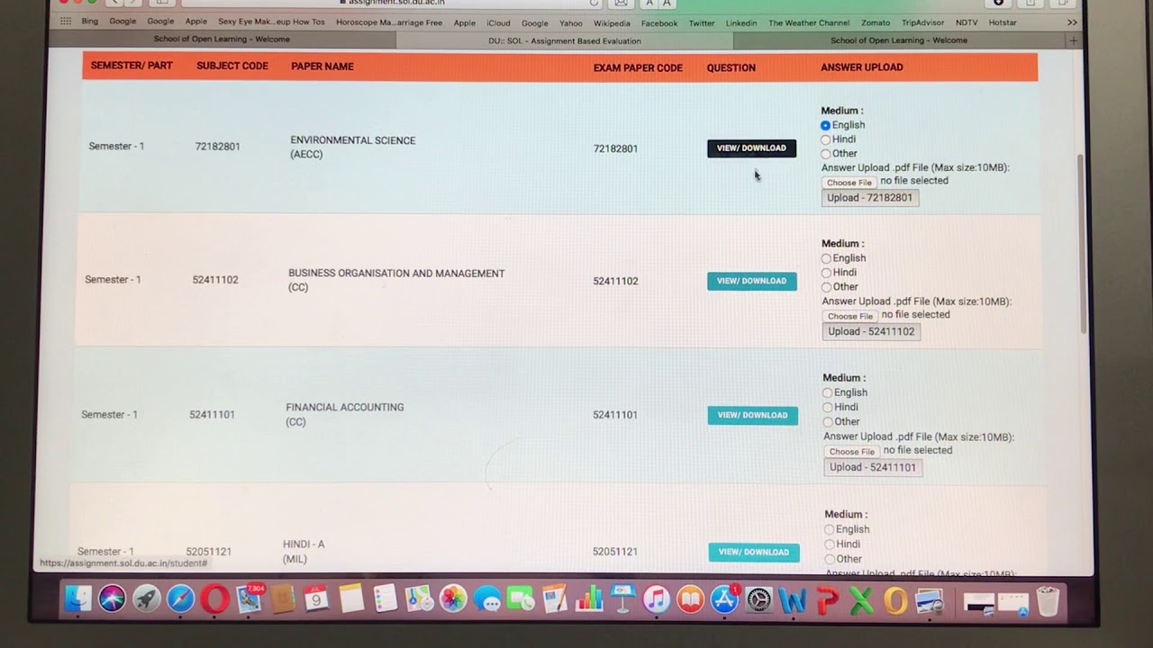 Uploading of answer sheets of du sol 1st year students ||dowloading of ...