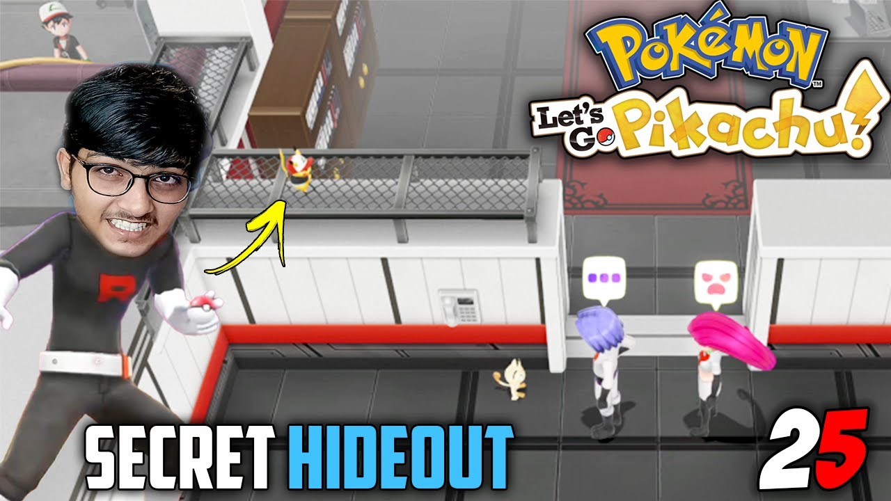 Sneaking into Team Rocket Hideout🚀🫣 | Pokemon Let's Go Pikachu Gameplay ...