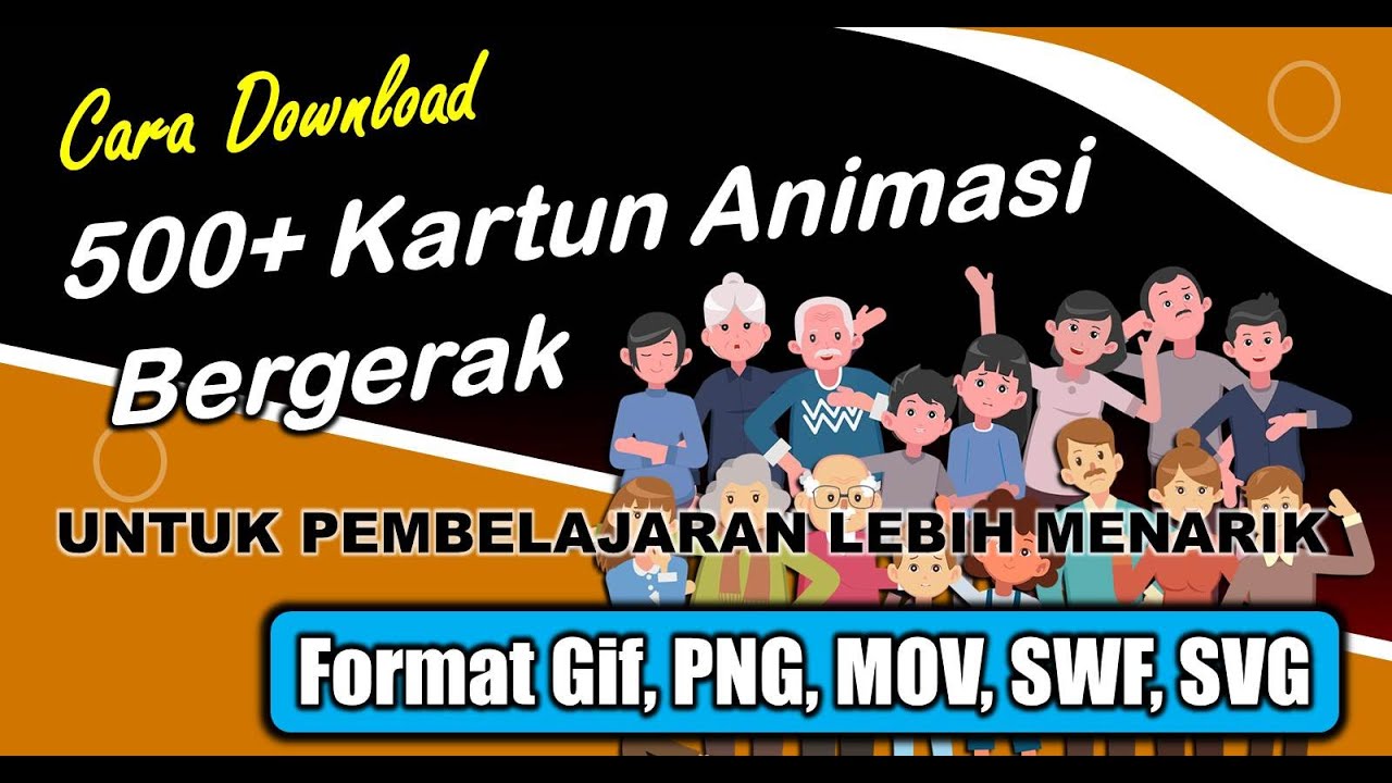 NEW CARA DOWNLOAD 500+ ANIMASI KARTUN BERGERAK & BERBICARA || GIF, MOV ...