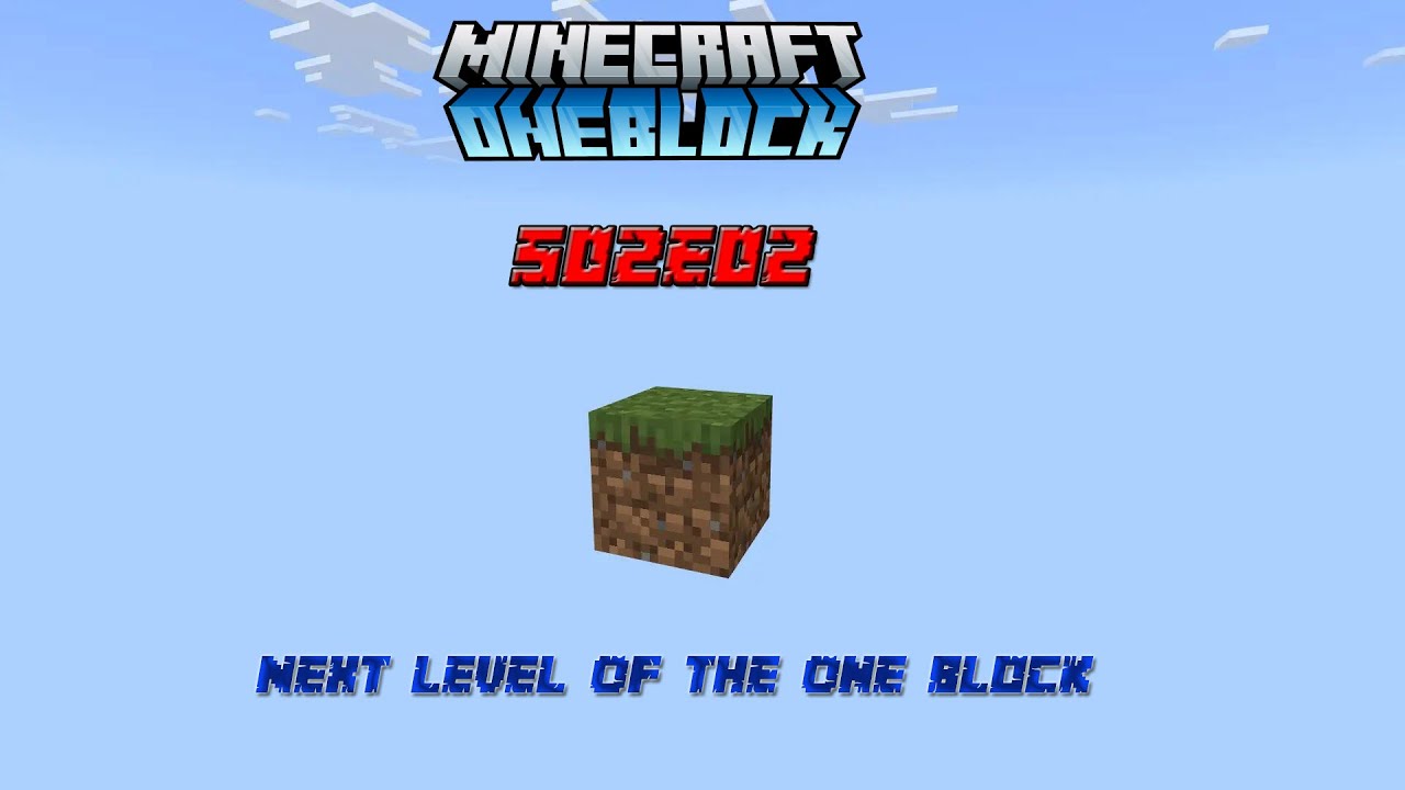 Minecraft One Block S02E02- Next Level Of The One Block - YouTube