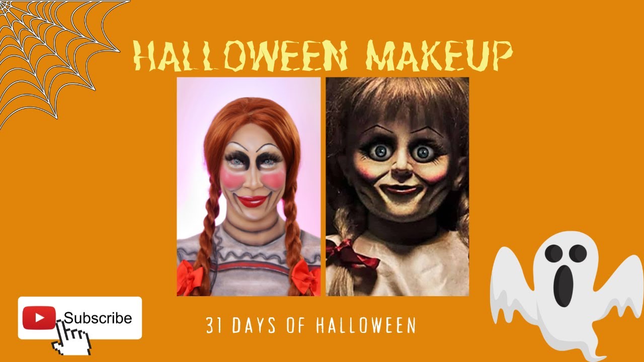 Annabelle Doll Makeup | HALLOWEEN MAKEUP | TUTORIAL DE MAQUILLAJE DE ...