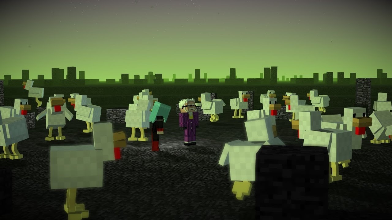 Minecraft: Story Mode Chicken Sized Zombies Scene - YouTube