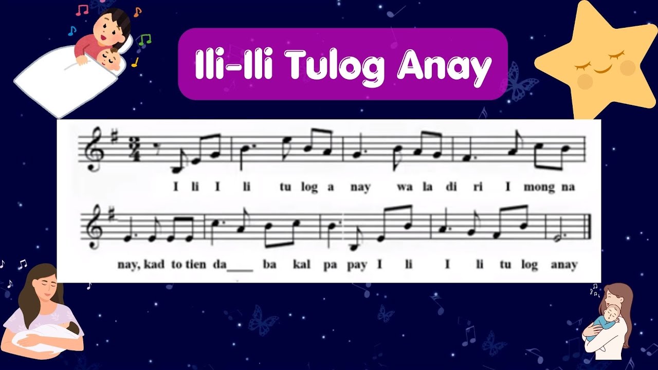 Ili-Ili Tulog Anay (Grade 4 Song with Instrumental- lower key -D minor ...